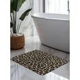 Classic Leopard Print Soft Diatomaceous Earth Mat, Retro Brown Black ...