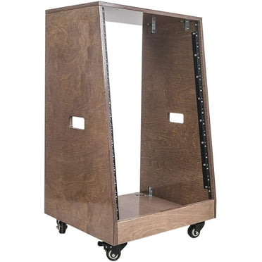 Sound Town DIY 16U Studio Rack with Furniture Grade Walnut Laminate ...