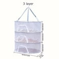 Herb Drying Rack, 3 Layer Foldable Hanging Mesh Net with Zipper ...