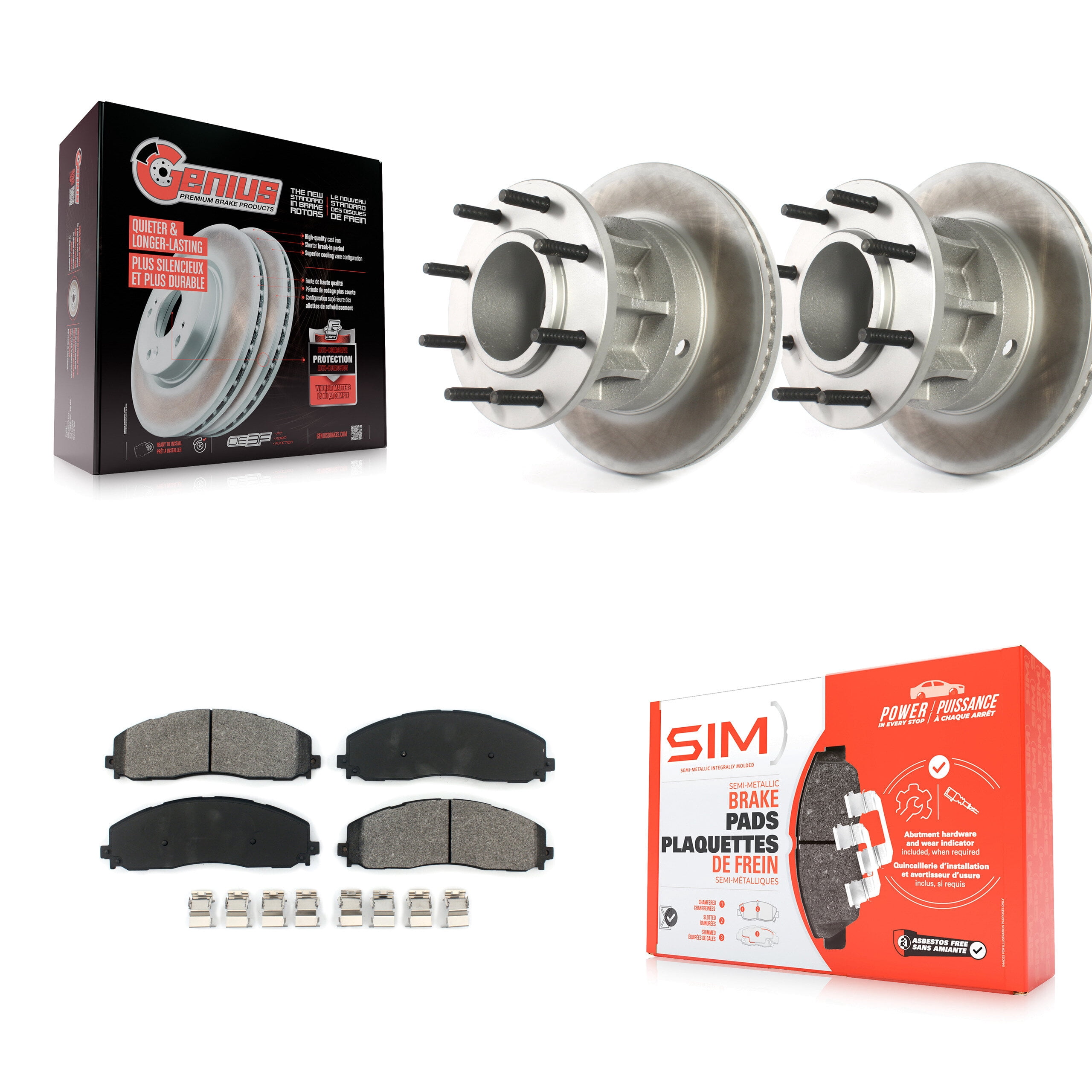 Transit Auto Front Coated Disc Brake Rotors Hub Assembly and Semi ...