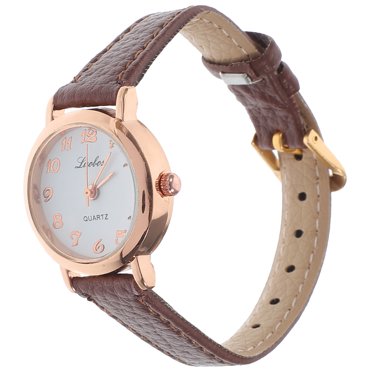 Luminous Watch Women'S Simple Digital Retro Frosted Leather Small Fresh ...
