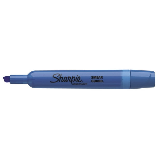 Sharpie Accent Smear Guard Tank Style Highlighter, Chisel Tip, Blue ...