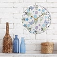 10" Artistic Round Wall Decorative Desk Clock Spring Plants and Easter ...