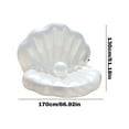 Thickened Inflatable Seashell Pool Float Lounger for Adults, Giant Pool ...