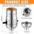 2 Pack UL Listed Lamp Socket, E26 Threaded Base, Medium Screw Push ...