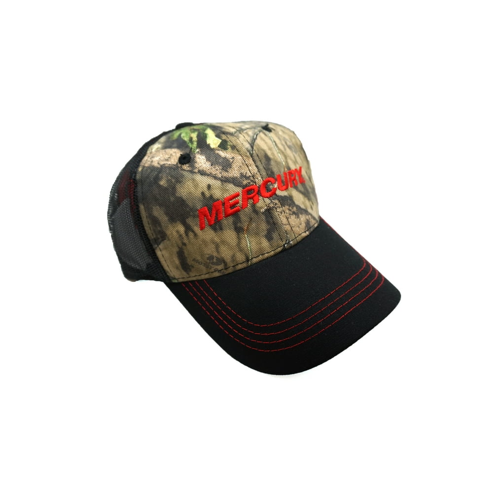Mercury Marine Fishing Hat with Mesh Back, Black & Camo - Walmart.com ...