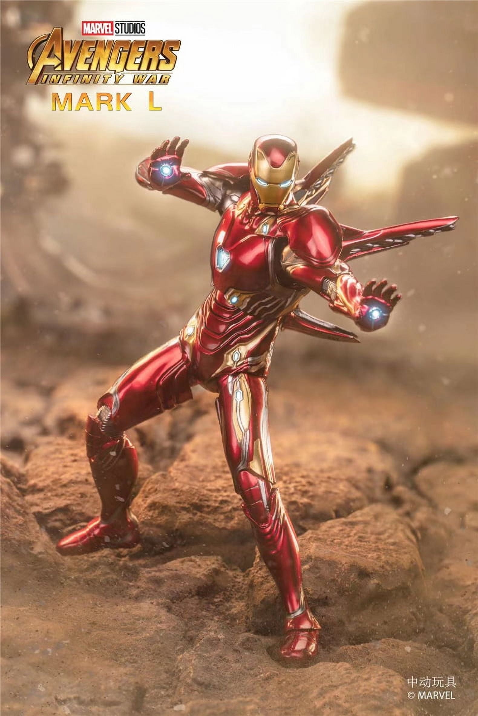 ZD-figura de acción Original de Iron Man MK30, modelo de acero azul 1/ ...