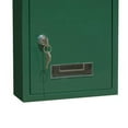 Mailbox Letterbox Wall Mounted Secure Locking Mail Storage Green ...