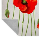 CafePress - Painted Red Poppies Area Rug - 3'x5' Decorative Area Rug ...