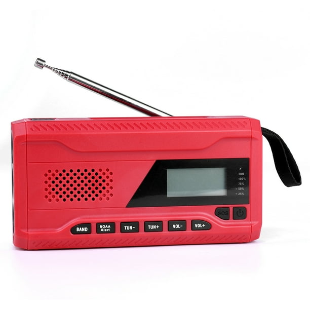 Ygjytge AM FM NOAA Banco Emergencia Manivela Solar Radio Meteorológica ...