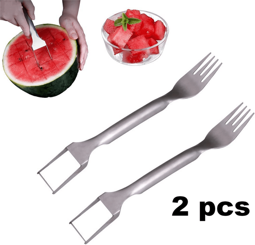 Daupanzees Watermelon Fork Slicer New 2 In 1 Watermelon Slicer Cutter ...