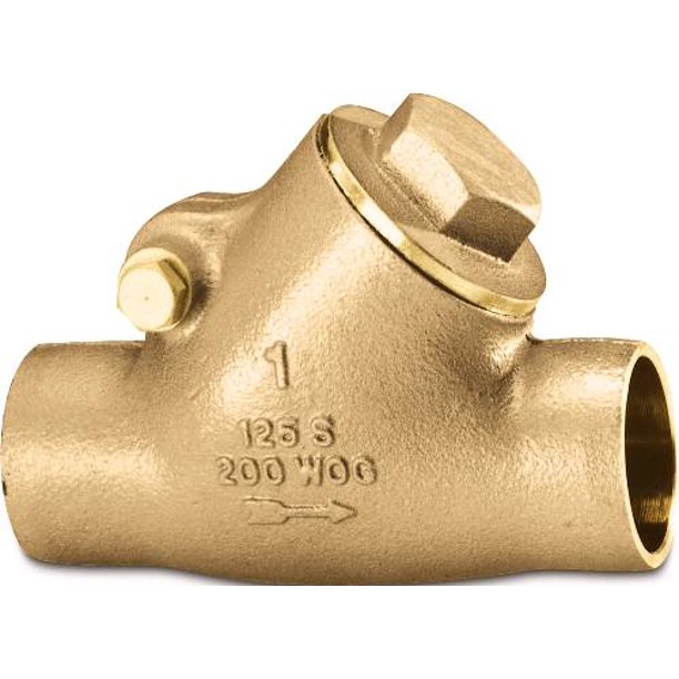 RED-WHITE Y PATTERN SWING CHECK VALVE WITH LOW LEAD BRASS BODY, 1/2 IN ...