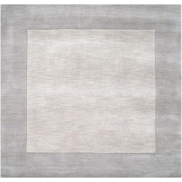 Mark&Day Area Rugs, 6x6 Reims Solid and Border Taupe Square Area Rug (6 ...