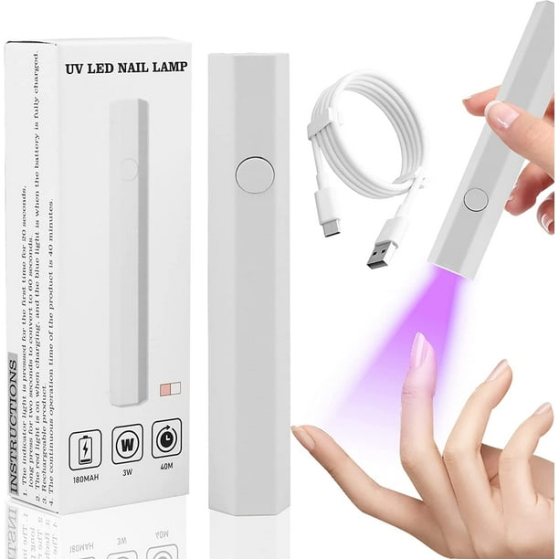 Mini UV LED Nail Lamp Handheld Curing Lamps Portable Hexagonal Shaped ...