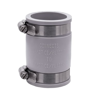 Fernco Schedule 40 4 in. Hub x 3 in. Dia. Hub PVC Flexible Coupling ...