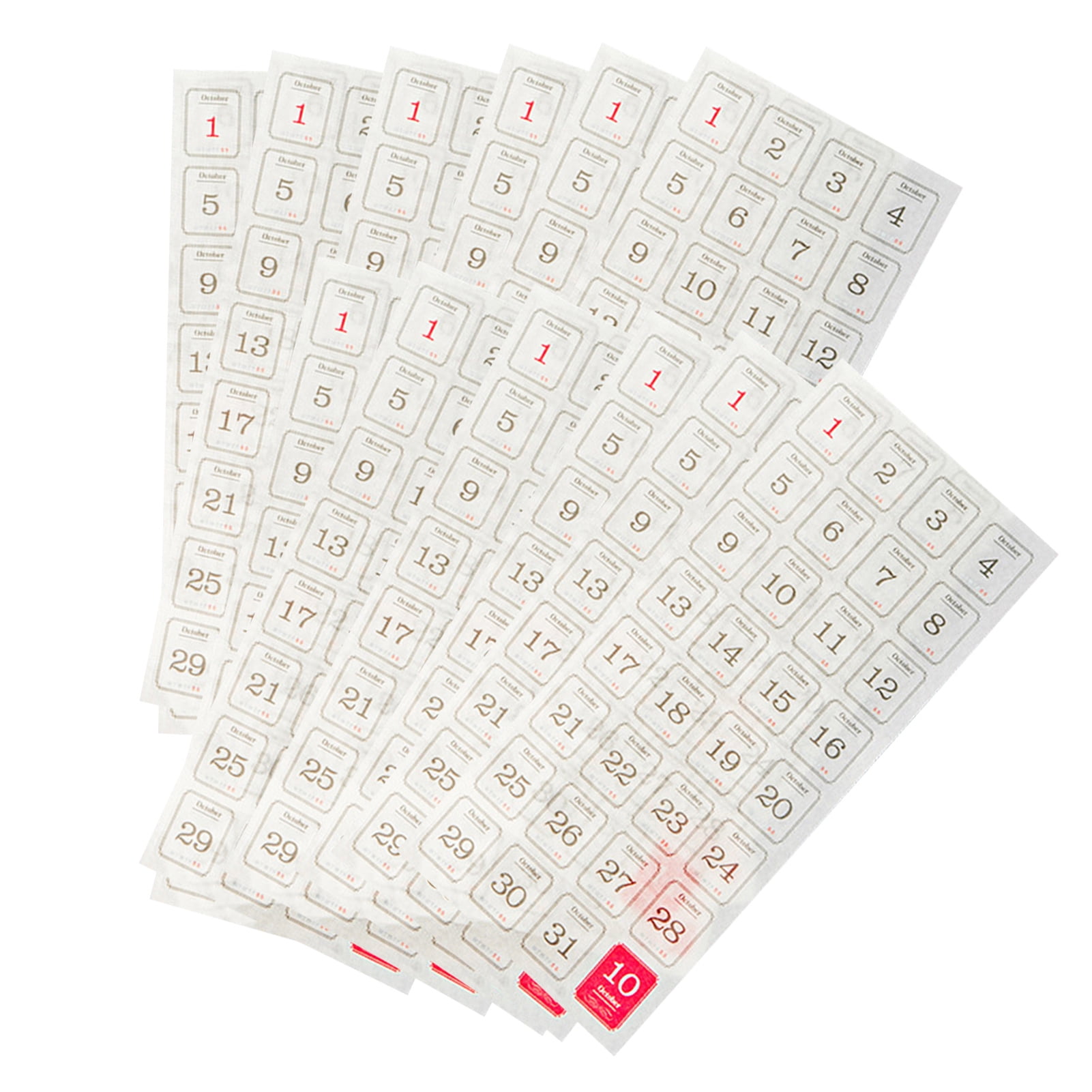 Farfi 12 Sheet Daily Plan Sticker Clear Convenient Paper Students ...