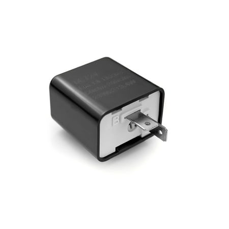 Universal 2 Pin Blinker Flasher Relay Adjustable Black for Motorcycle ...