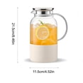 Xecvkr Water Pot Water Pitcher 1800ml Glass Cold Beverage Server with ...