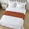 Bed Runner Brown White Intertwined Vines Bedding Scarves Soft ...