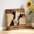 Brown Farm Cow Canvas Wall Art for Living Room, Country Vintage ...