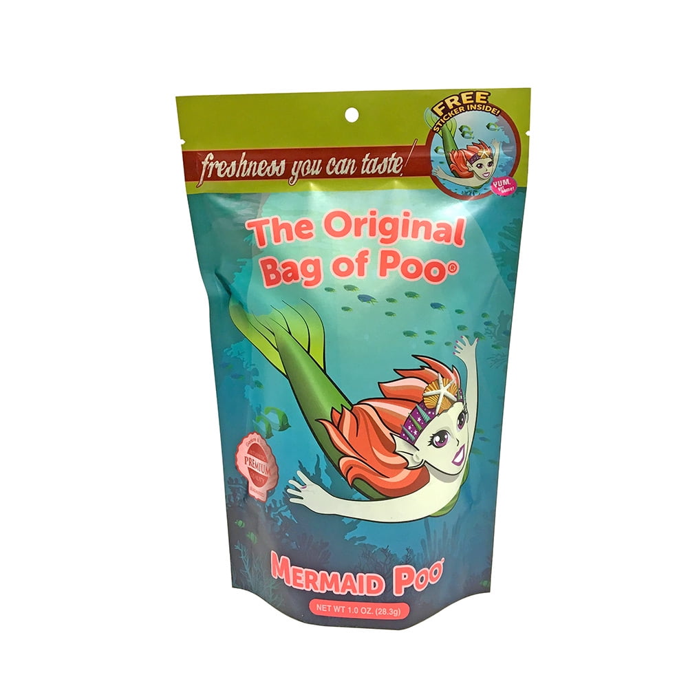 The Original Bag of Poo, Mermaid Poop (Blue Cotton Candy), Novelty Gag ...