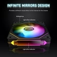 F120 3in1 120mm Infinite Mirror Design Case Fans with 24 LED Lights PWM ...