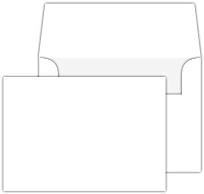 4" x 6" Heavyweight Blank White Note Cards with Envelopes, A4 Size ...