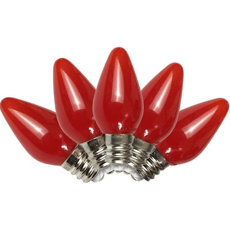 C7 Opaque Christmas Light Replacement LED Bulbs for E12 Christmas Tree ...