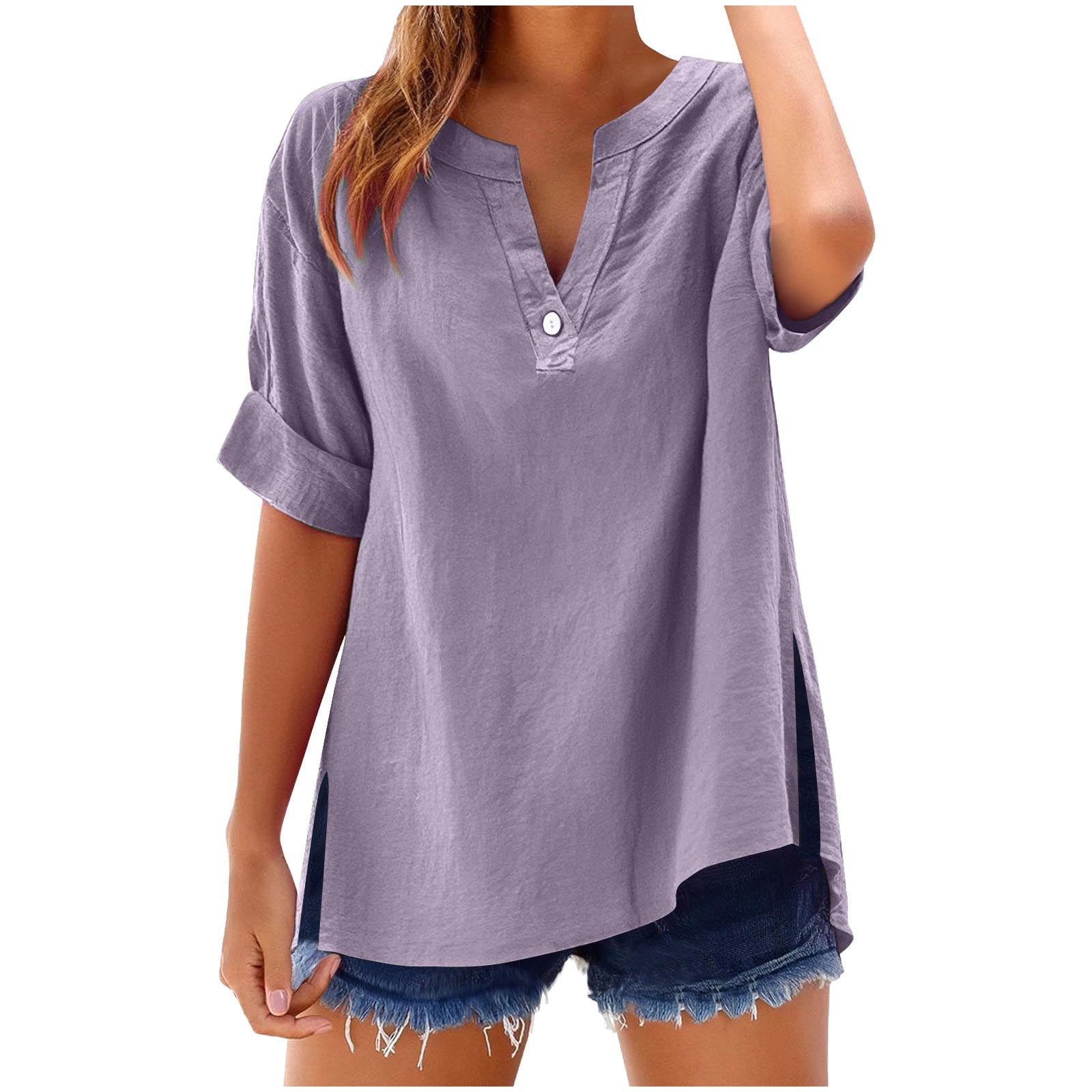 Click here for Timegard Plus Size Tops For Women Drop Shoulder V... prices