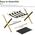 2 Pack Luggage Rack, Folding Luggage Rack for Guest Room, Bamboo ...