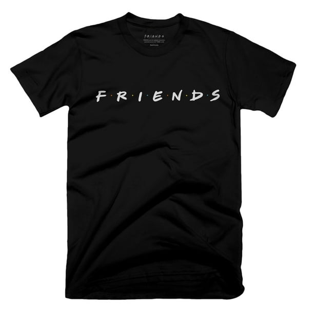 Playera Friends Letras en Pecho para Caballero Color Negra Friends ...