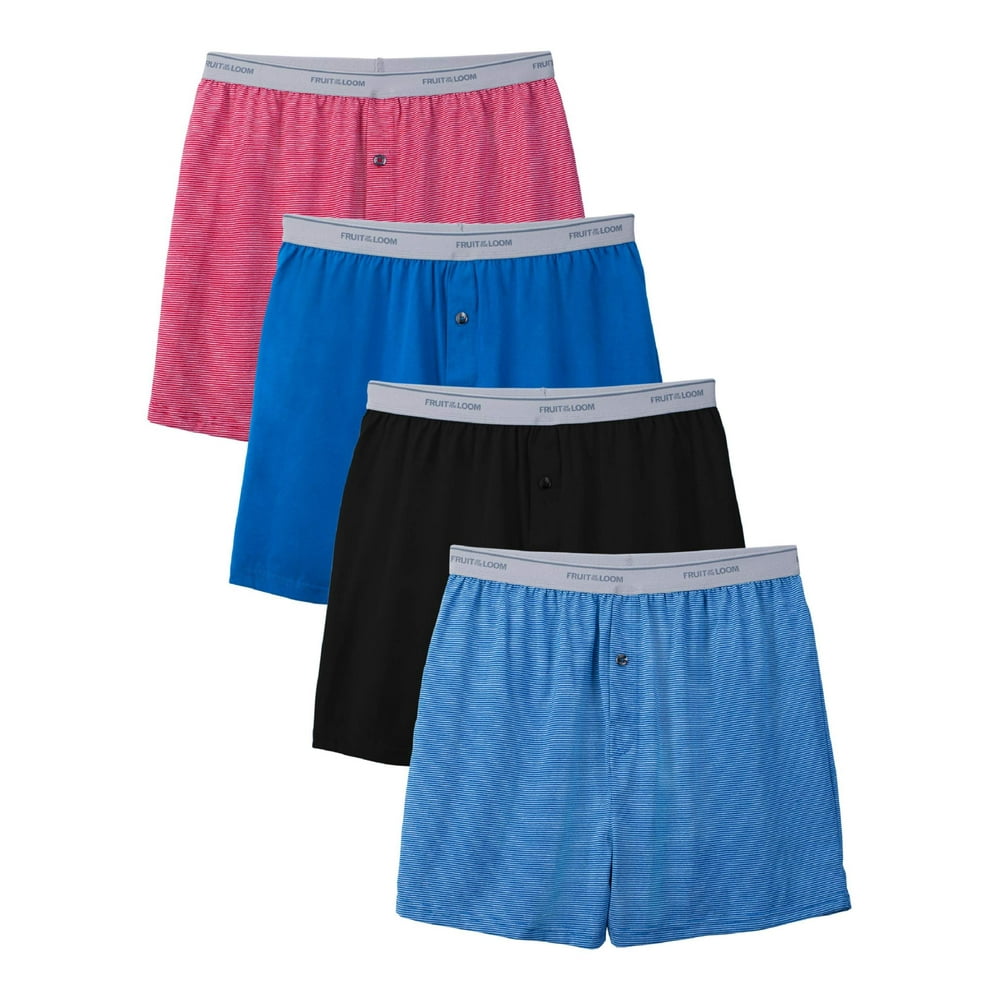 Fruit of the Loom - Fruit of the Loom Men's Assorted Knit Boxers ...