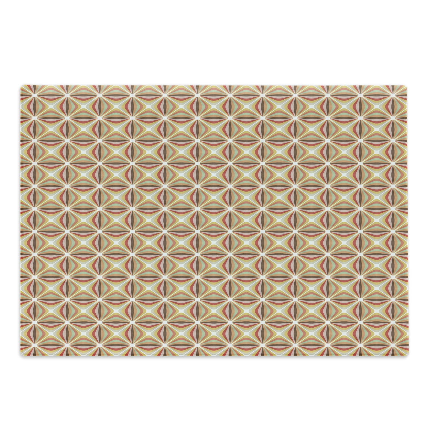 Retro Cutting Board, Abstract Geometrical Stripes with Curves in ...