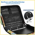 Color Irregular Shape Pattern 3 Ring Binder Bag Zipper Binder Organizer ...