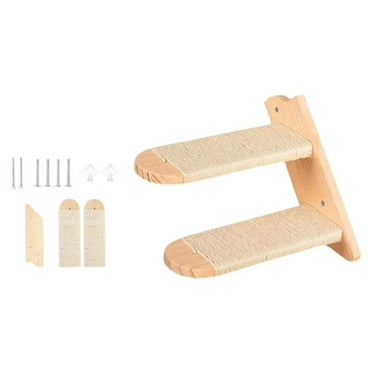 Skywin Cat Steps - Grey Solid Rubber Wood Cat Stairs Great for ...