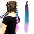 QueMer Scrunchy Braid Ponytail Hair Toppers Without Tools Needed ...
