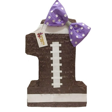 APINATA4U Large 20" Tall Number One Brown Football Theme Sports Pinata ...