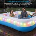 Merkury Innovations HGLO 6 ft Inflatable LED Swimming Pool, Multi ...