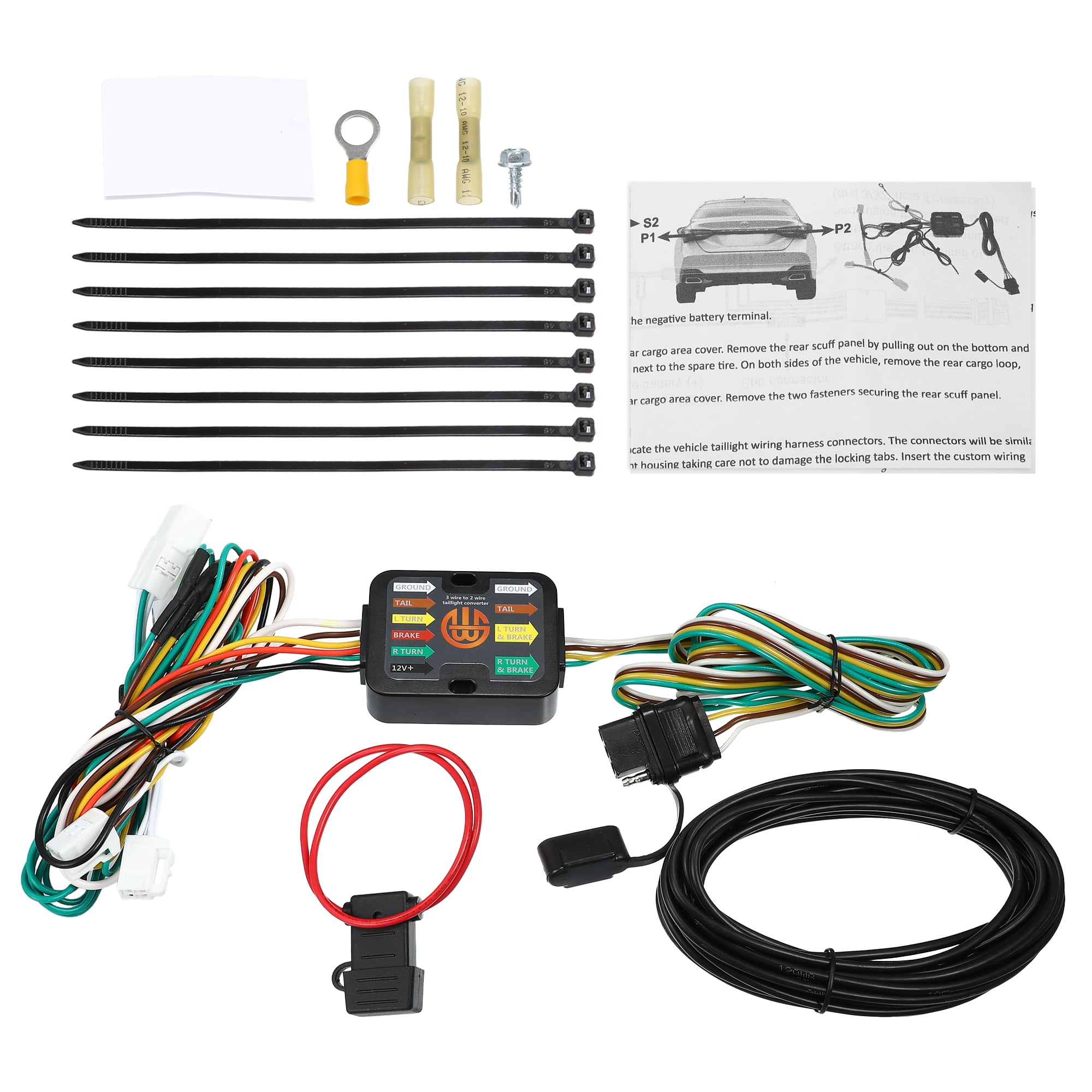 1 Set Replace 56434 Vehicle Side 4-Pin Trailer Wiring Harness for ...