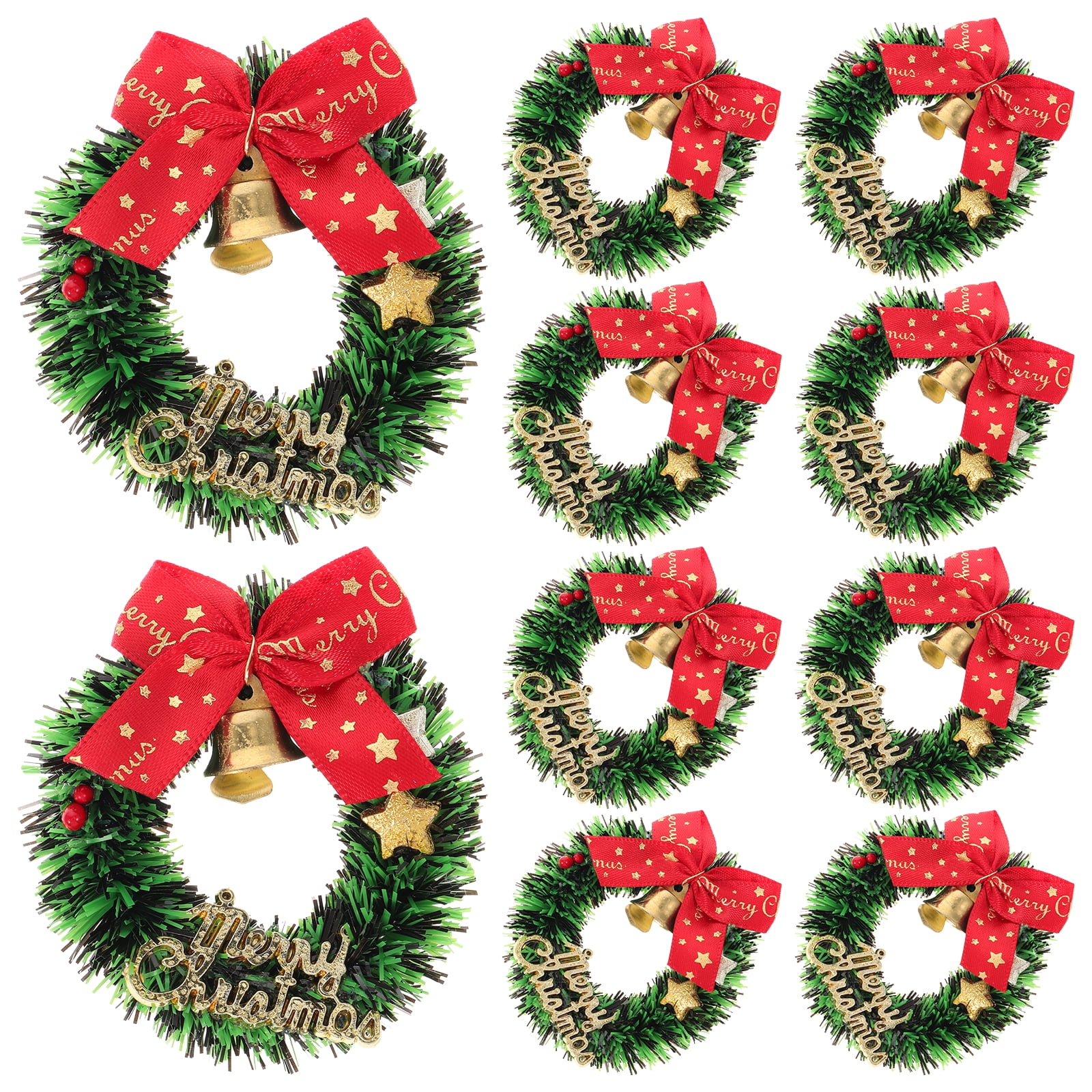 Click here for Ounona 10pcs Mini Christmas Wreath Ornament Wreath... prices