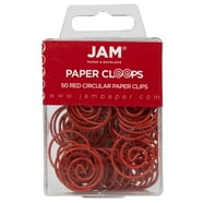 JAM Paper Round Paper Clips, Orange Medium Paperclips, 1 inch, 50/Pack ...
