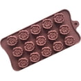 2PCS-15 Cavity Flower Non-Stick Candy Silicone Moulds 15-Cavity Mini ...