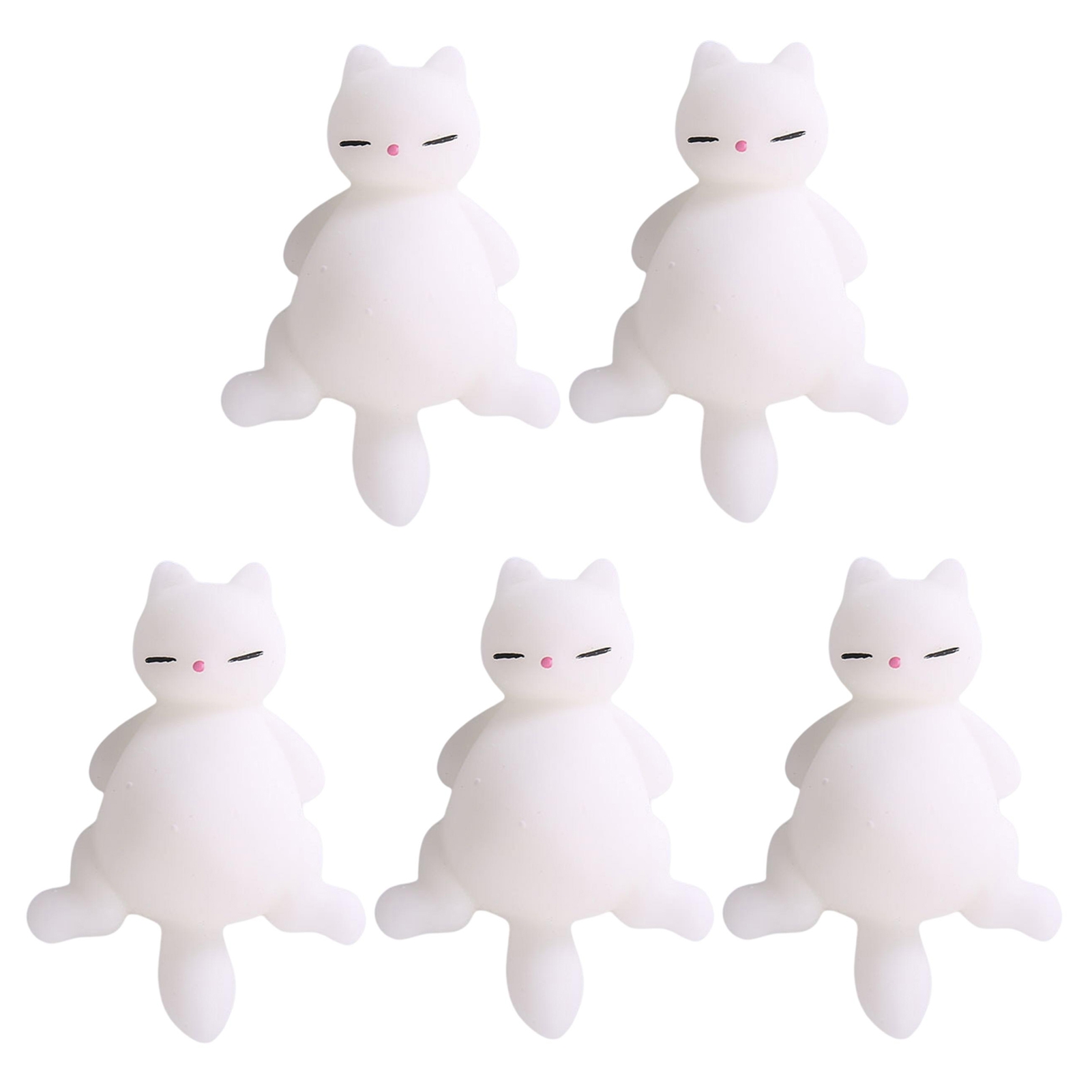 Skindy 5Pcs Cute Stretch Cat-Shaped Doll Figurine Pinch, Fidget Toys ...