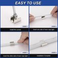 Uxcell LED Strip Clips, 50pcs Stainless Steel Mounting Brackets for ...