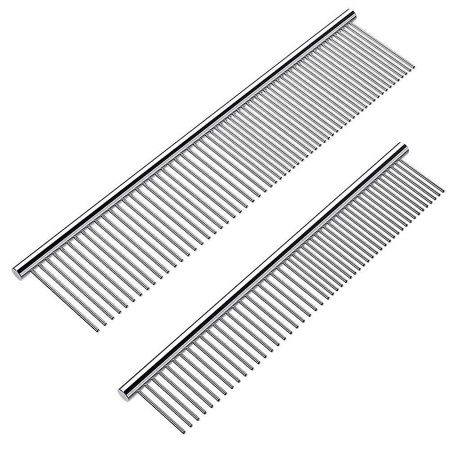 2 Pack Dog Combs With Rounded Ends Stainless Steel Teeth | Walmart Canada