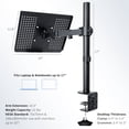 VIVO Black Single Laptop Notebook Desk Mount, Fully Adjustable ...