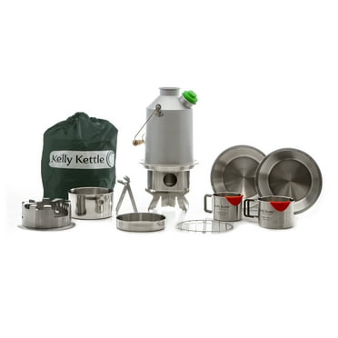 Kelly Kettle Base Camp Large Kit - Stainless Steel, Portable Hiking ...