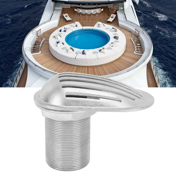 Pump Hose Intake Water Filter Scoop, 2.5in Threaded Marine Thru Hull ...