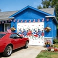 4th of July Garage Door Cover 7 x 16 ft Patriotic Star Leaves ...