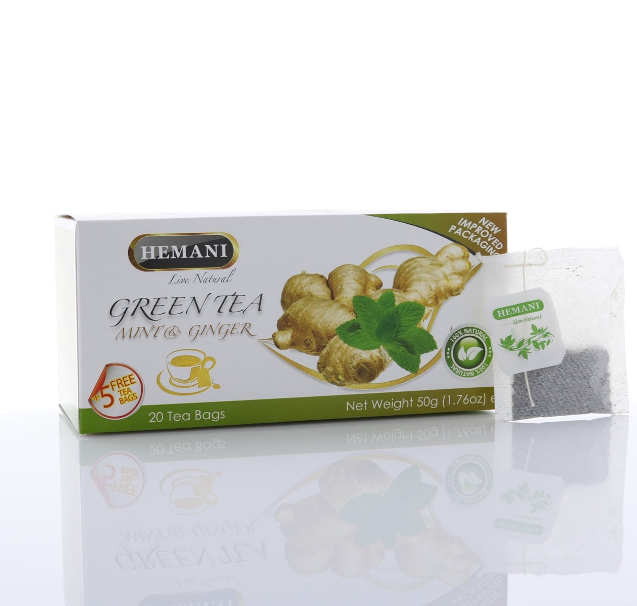 HEMANI Green Tea Mint&Ginger 40g - Walmart.com